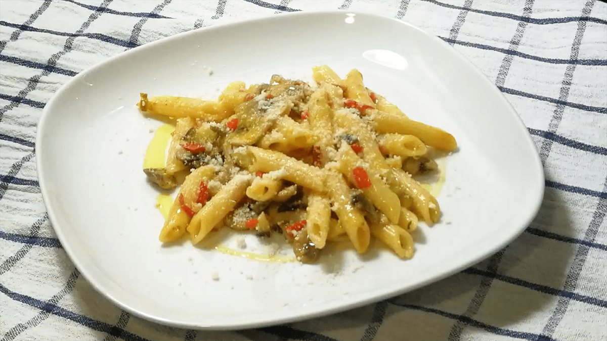 Pasta con verduras ~ La ragazza col mattarello